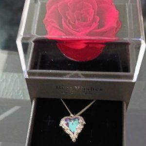 GLASSROSE | Jewelry | 0 Real Rose Jewelry Box Heart Necklace | Poshmark